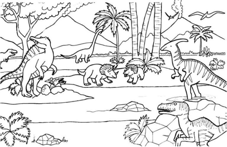 Dibujos de Dinosaurios para Imprimir – Aventuras Prehistóricas