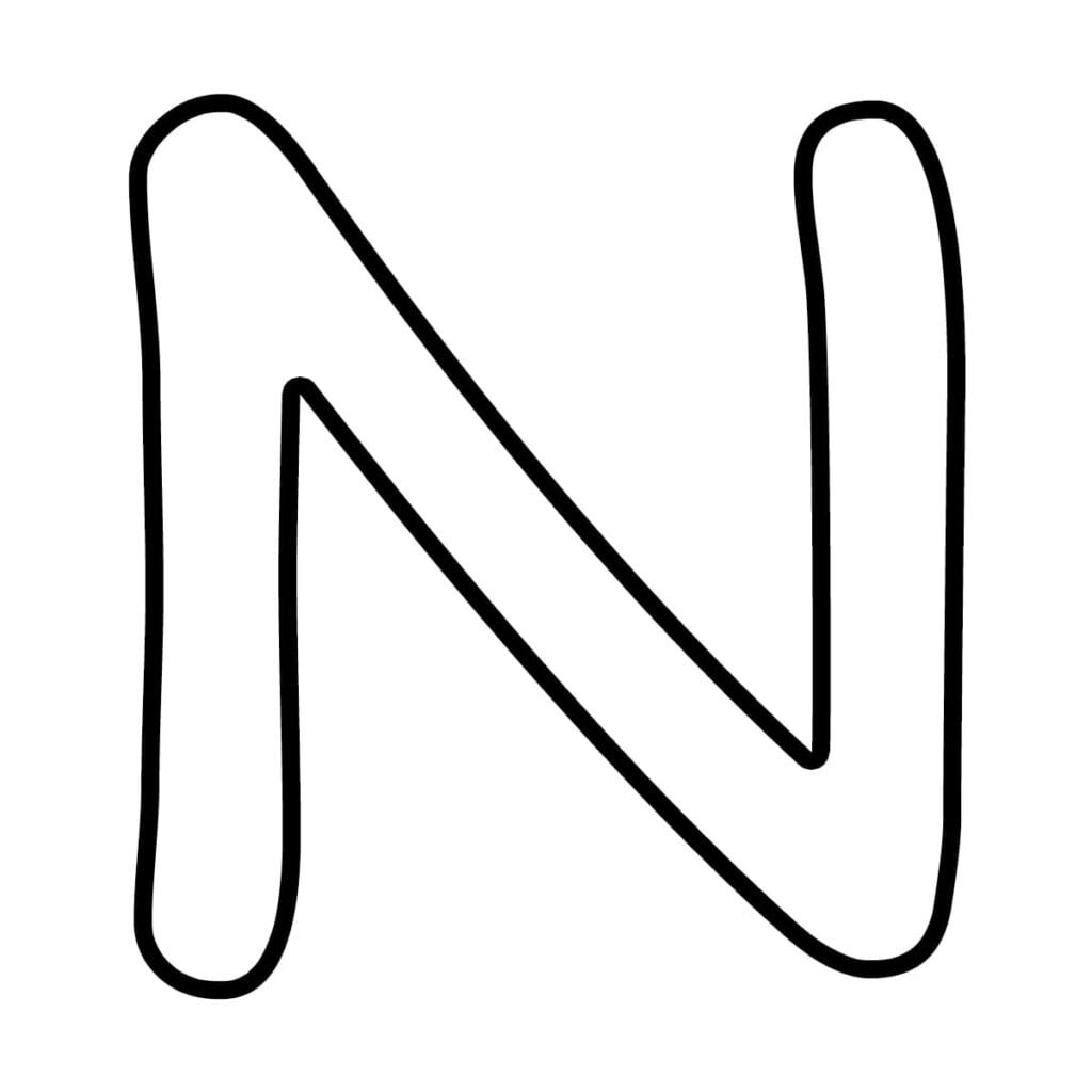 Letra N para Imprimir – Diseños Creativos y Educativos