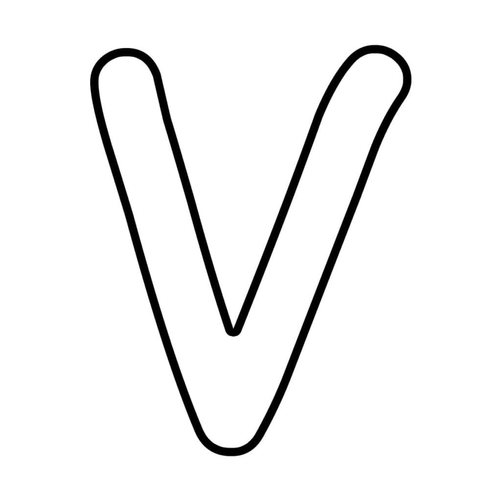 Letra V para Imprimir – Diseños Creativos y Educativos