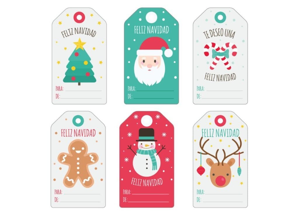 Etiquetas de Navidad para Imprimir – Diseños Festivos y Creativos