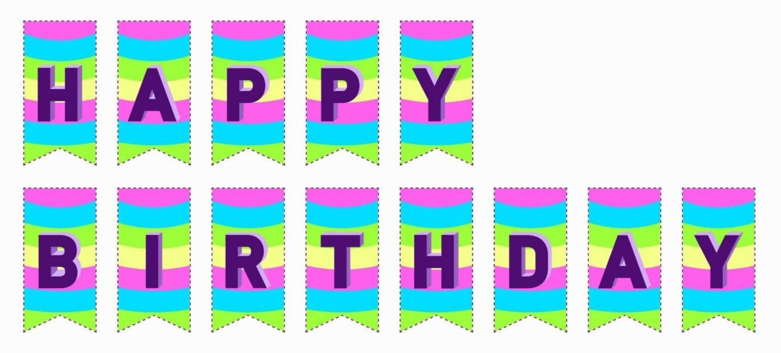 Banderines De Feliz Cumpleaños Para Imprimir Decora Tu Fiesta