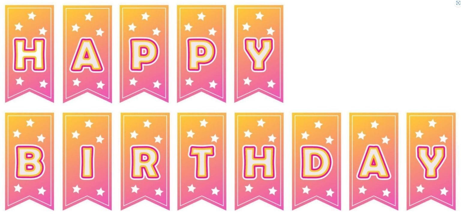 Banderines de Feliz Cumpleaños para Imprimir – Decora tu Fiesta